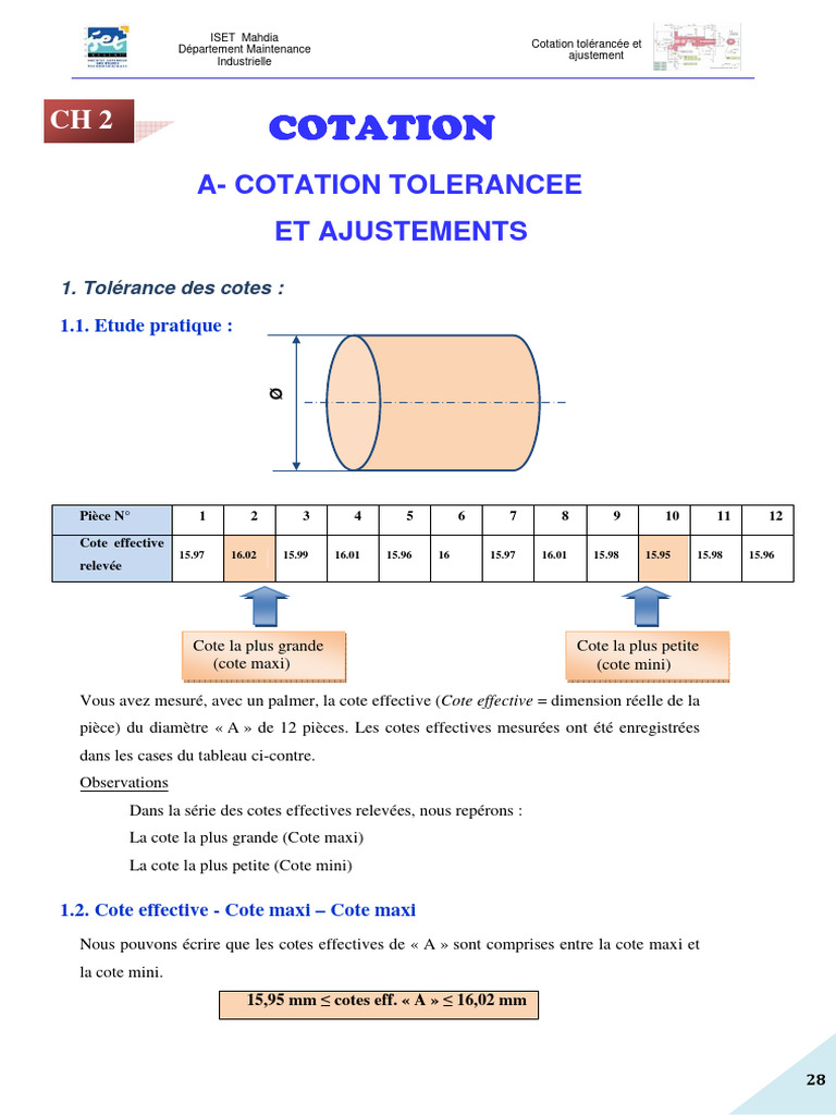 Cotation et tolérance géométrique | PDF | Tolérance géométrique | Géométrie