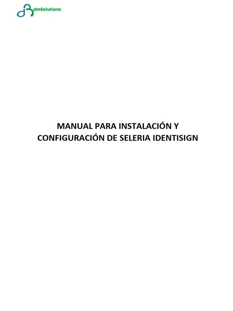 Instalación de Seleria Identisign | PDF | Microsoft Windows | Windows 8