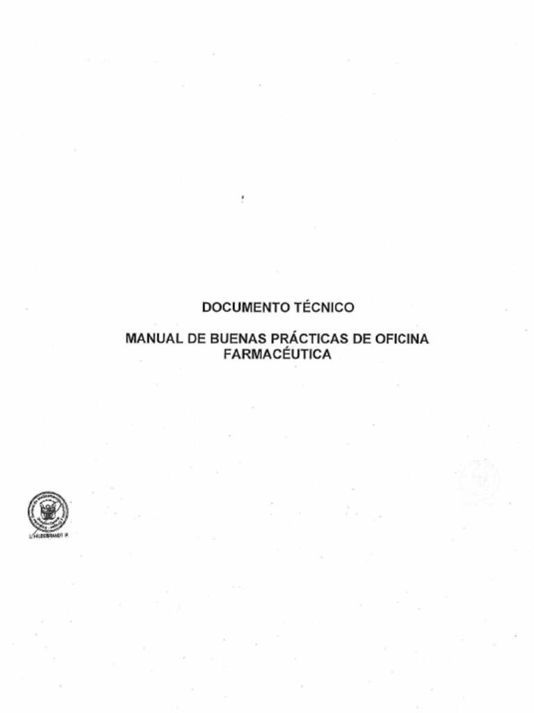 Documento Técnico - Manual de Buenas Prácticas de Oficina Farmacéutica ...