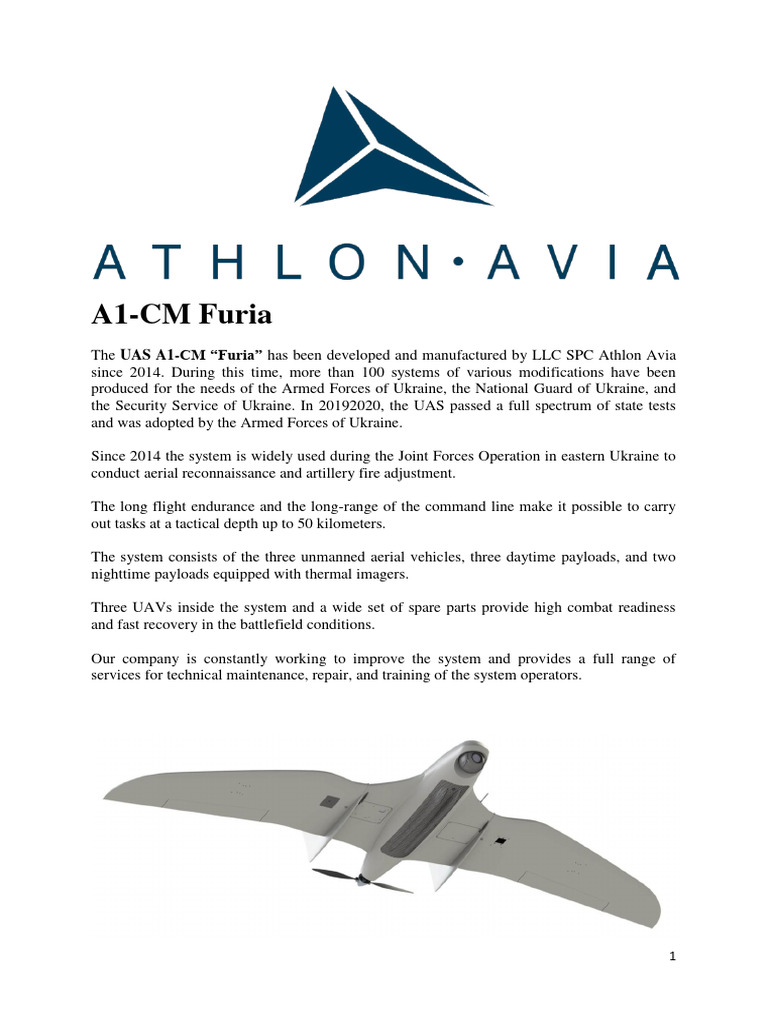 Aa - A1-Cm-Furia Uav | PDF | Unmanned Aerial Vehicle | Digital Camera