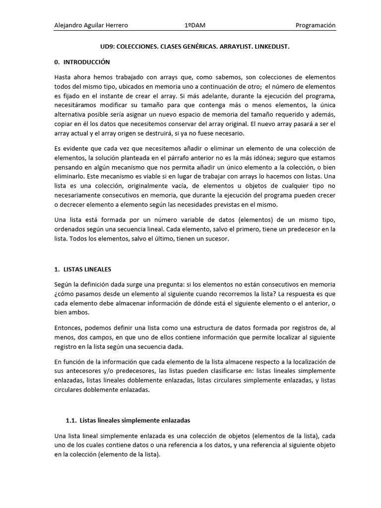 Teoría UD9 | PDF | Java (lenguaje de programación) | Objeto (informática)