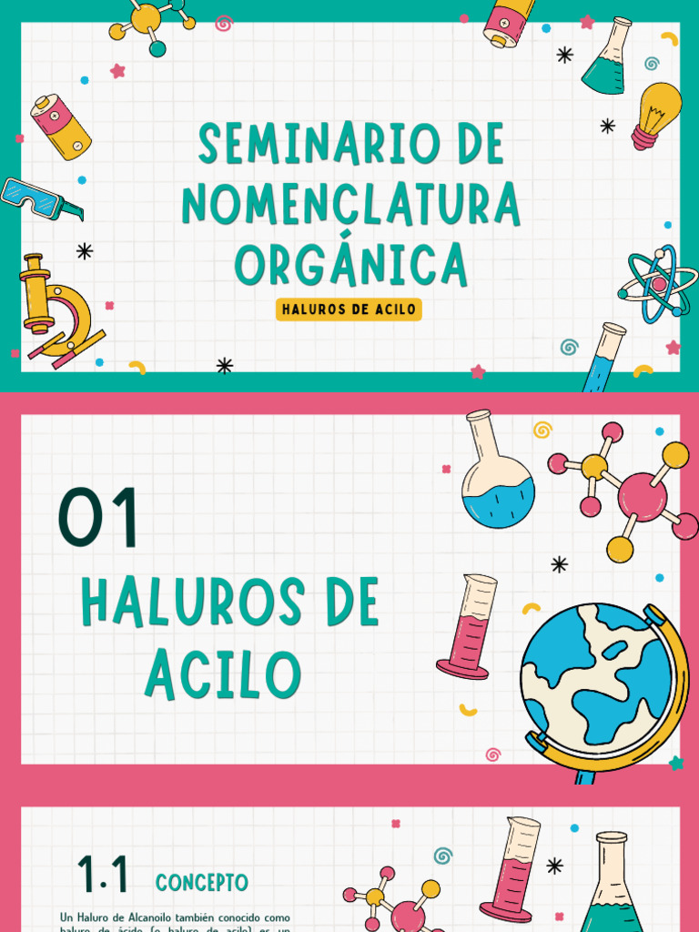 Nomenclatura Organica de Haluros de Acilo | PDF | Compuestos orgánicos ...