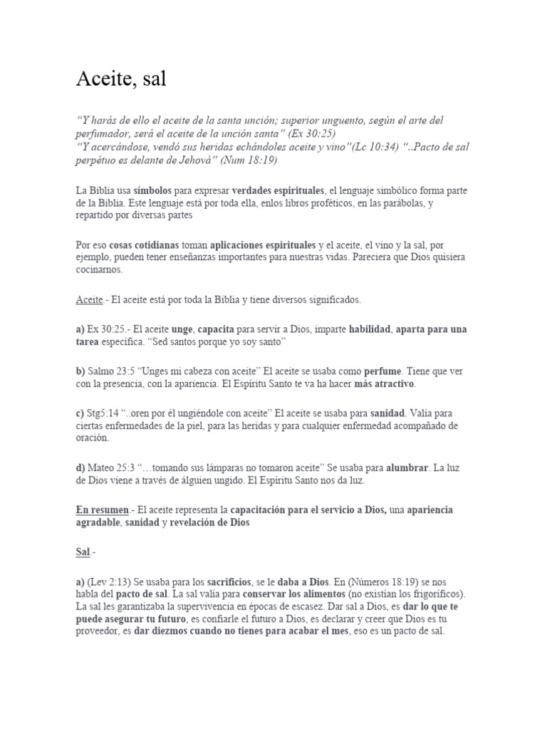 Los 4 Elementos | PDF | La unción | sal