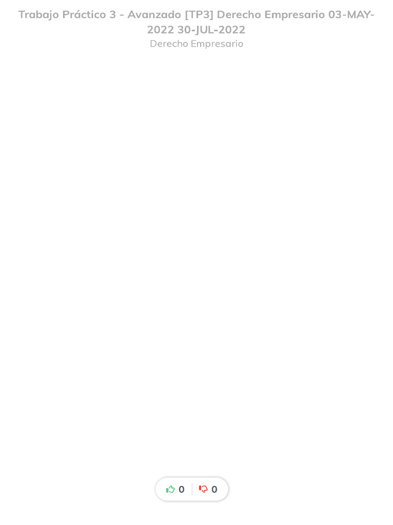 Trabajo Practico 3 Avanzado tp3 Derecho Empresario 03 May 2022 30 Jul 2022 - Compress | PDF ...