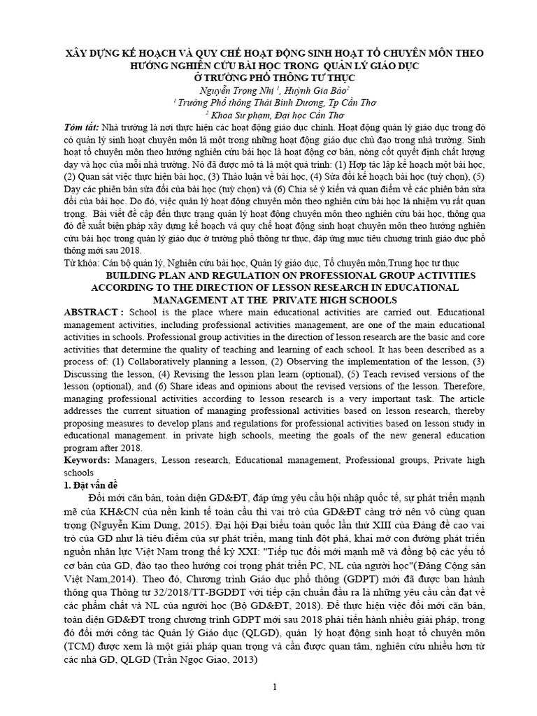 Toàn Văn Bài Viết Trọng Nhi | PDF