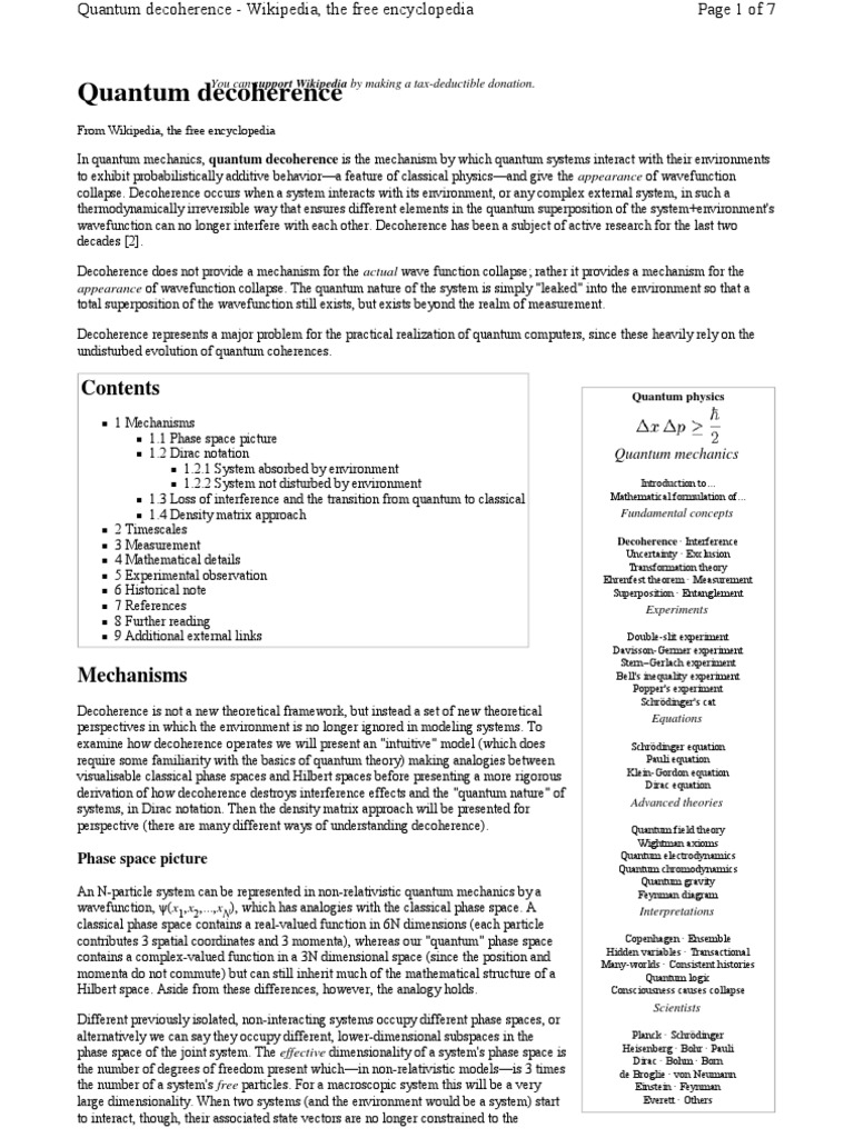 Quantum Decoherence | PDF | Business