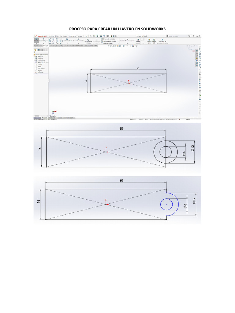Guía: Crear Llaveros en SolidWorks | PDF | Informática | Tecnología