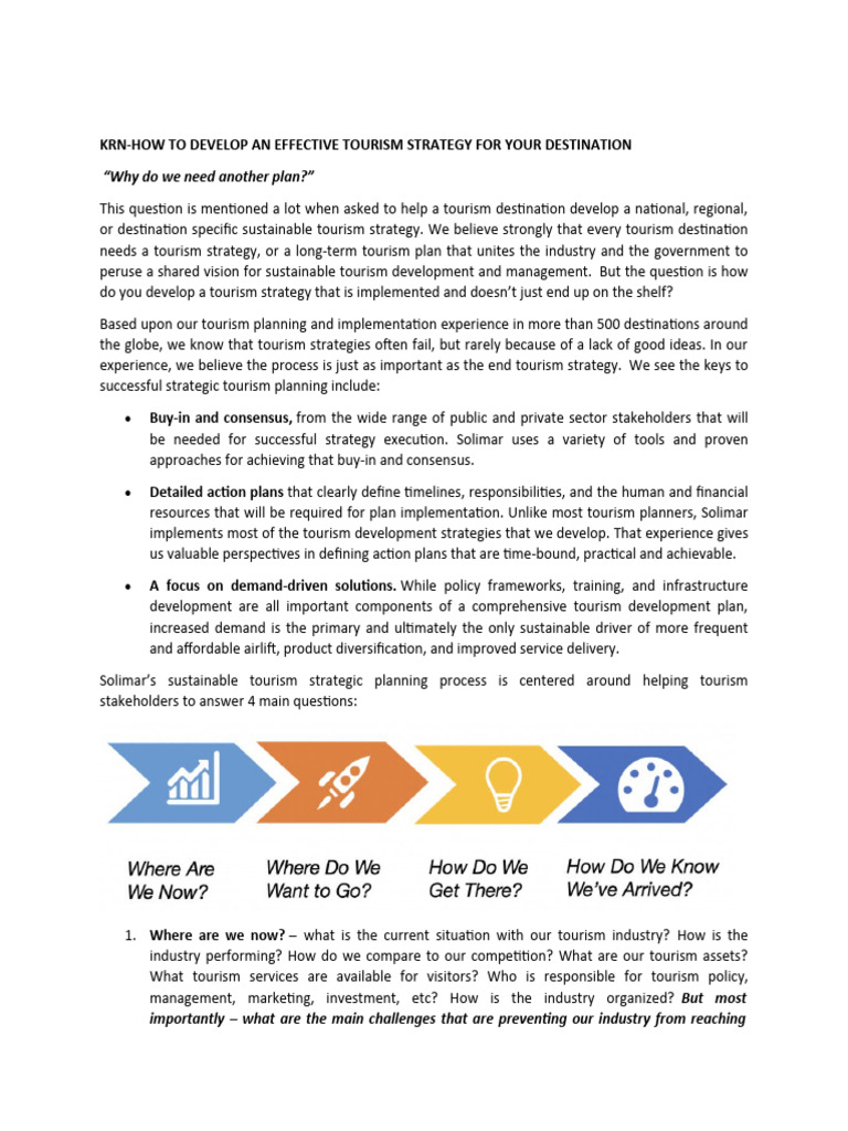 How To Develop An Effective Tourism Strategy For Your Destination ...
