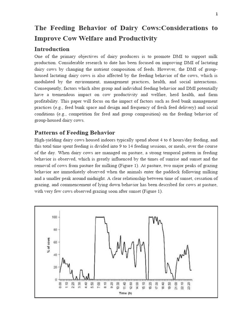 Chapitre 2.1. The Feeding Behavior of Dairy Cows | PDF | Dairy Cattle ...