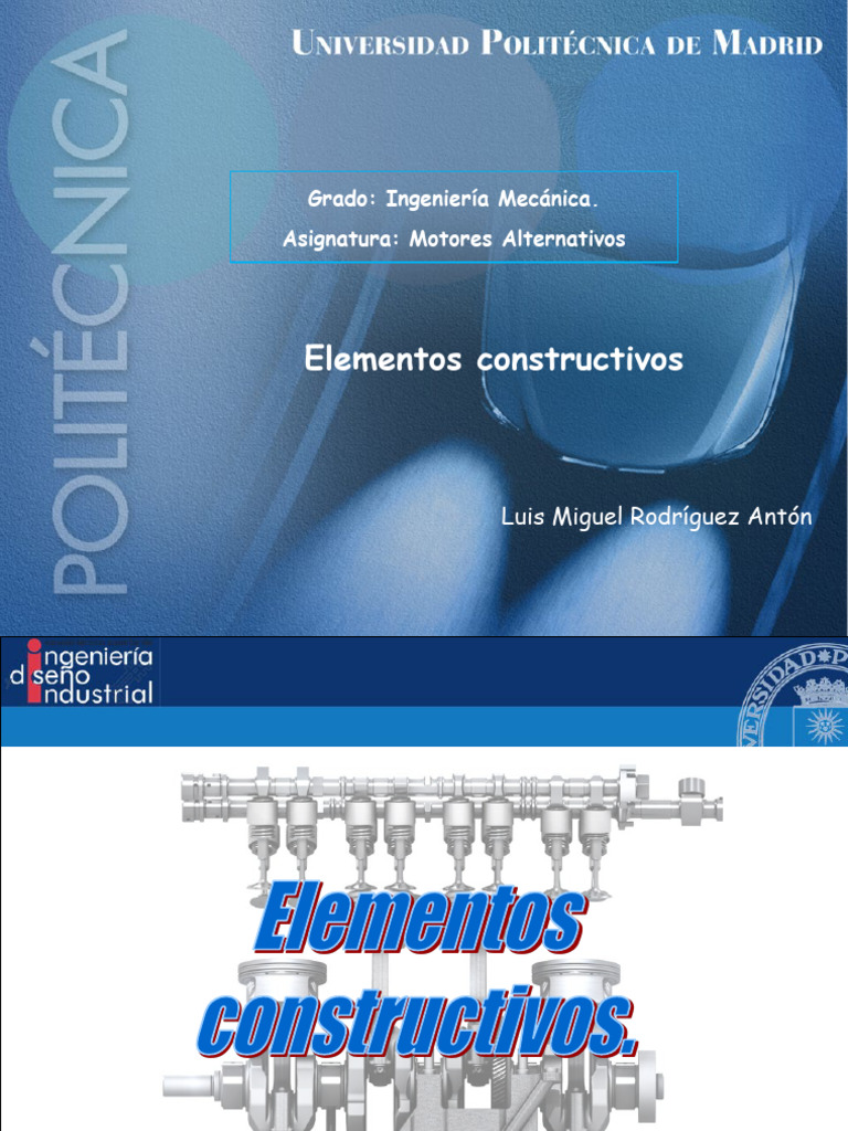 02-Elementos Constructivos 21-22 | PDF | Pistón | Tecnología del motor