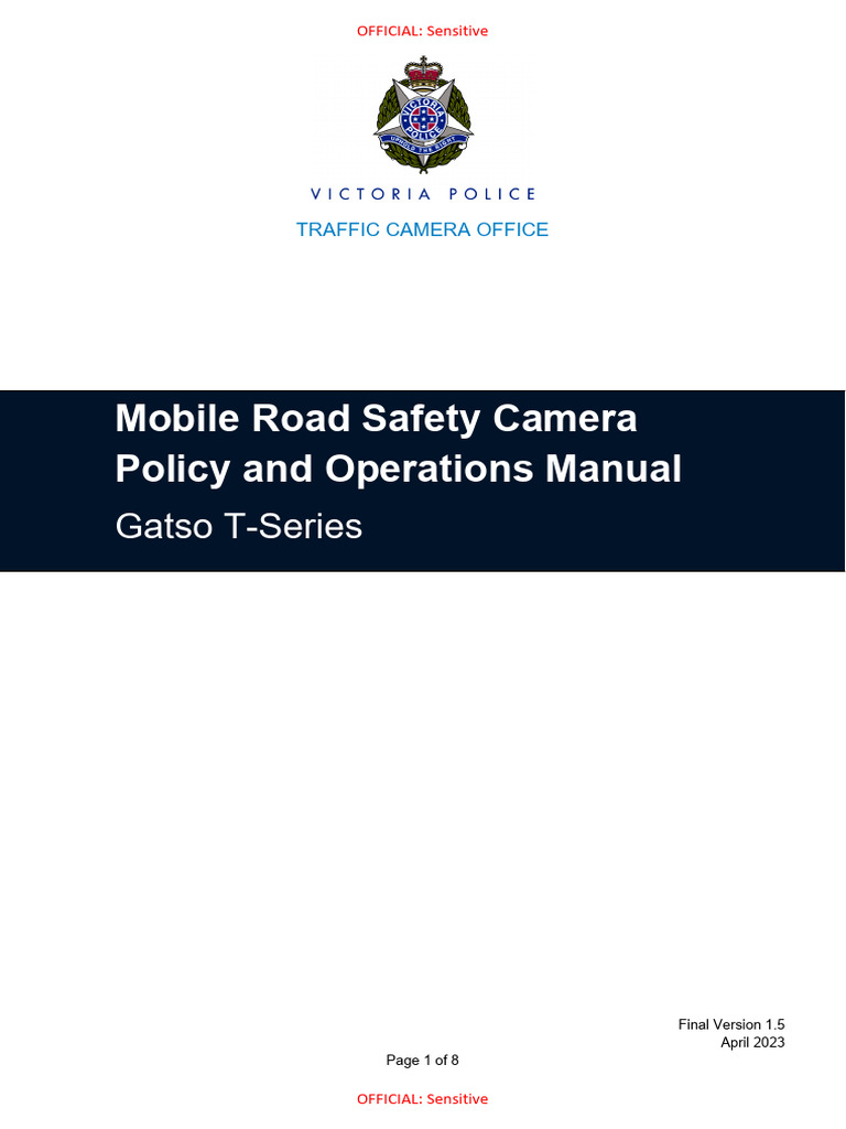 TCO Gatso T-Series Mobile Road Safety Camera Policy and Operations ...