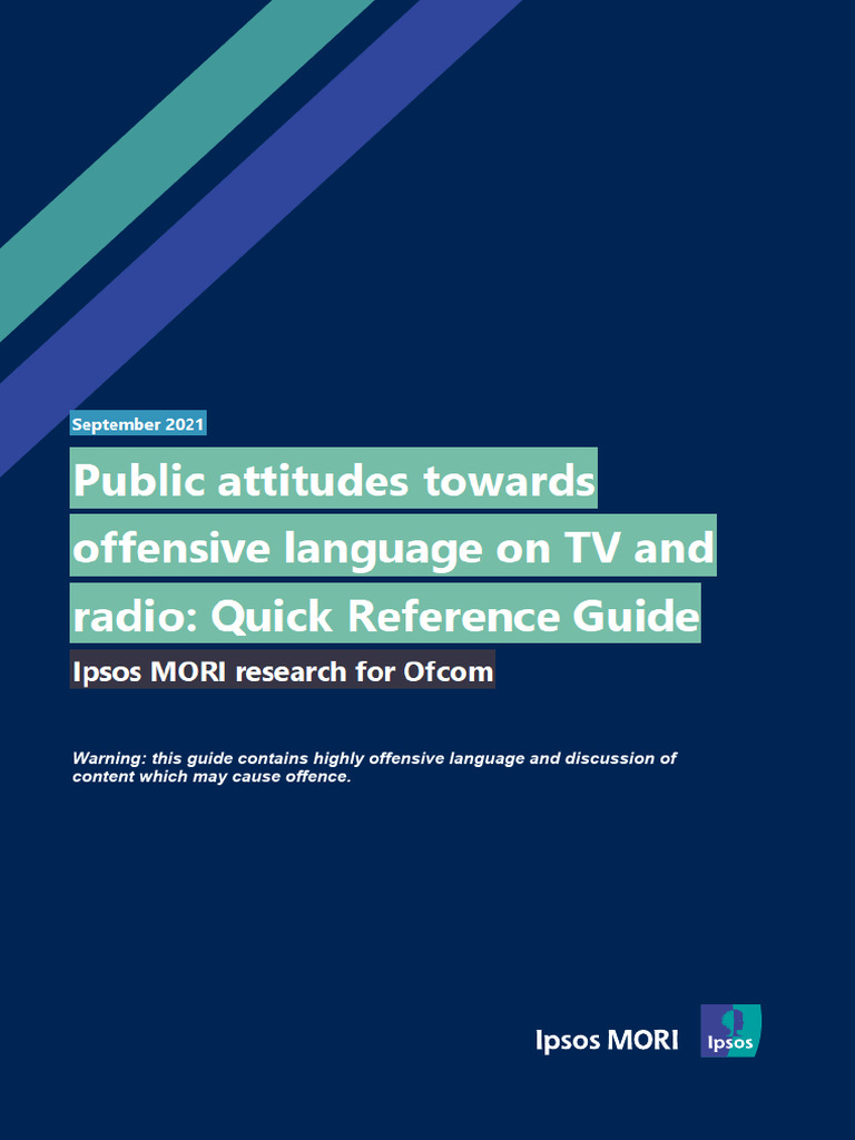 Offensive Language Quick Reference Guide | PDF | Profanity ...