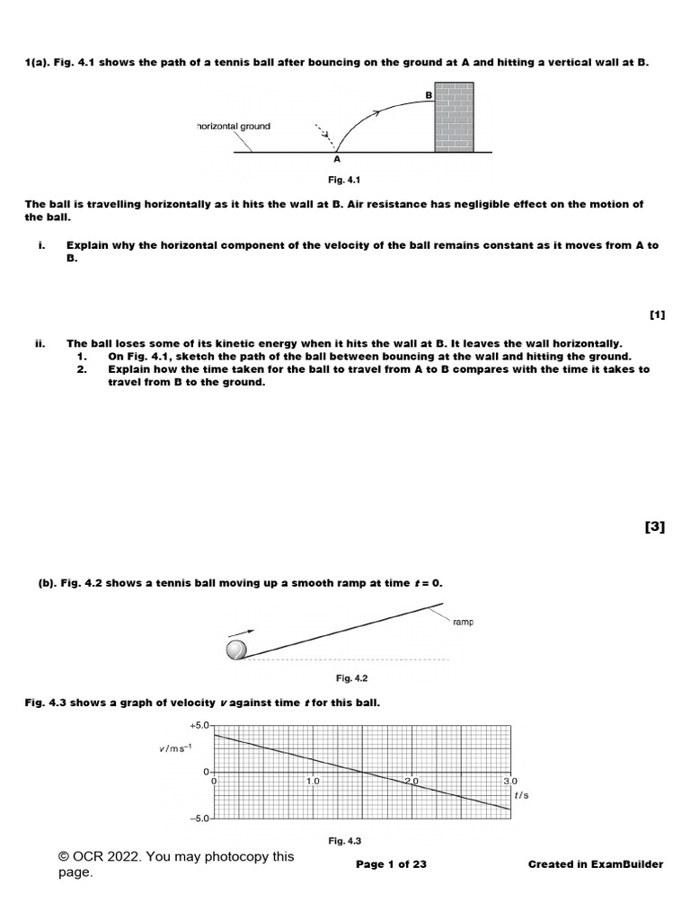 (To Do) Mechanics - Questions Feb 22 | PDF | Acceleration | Force
