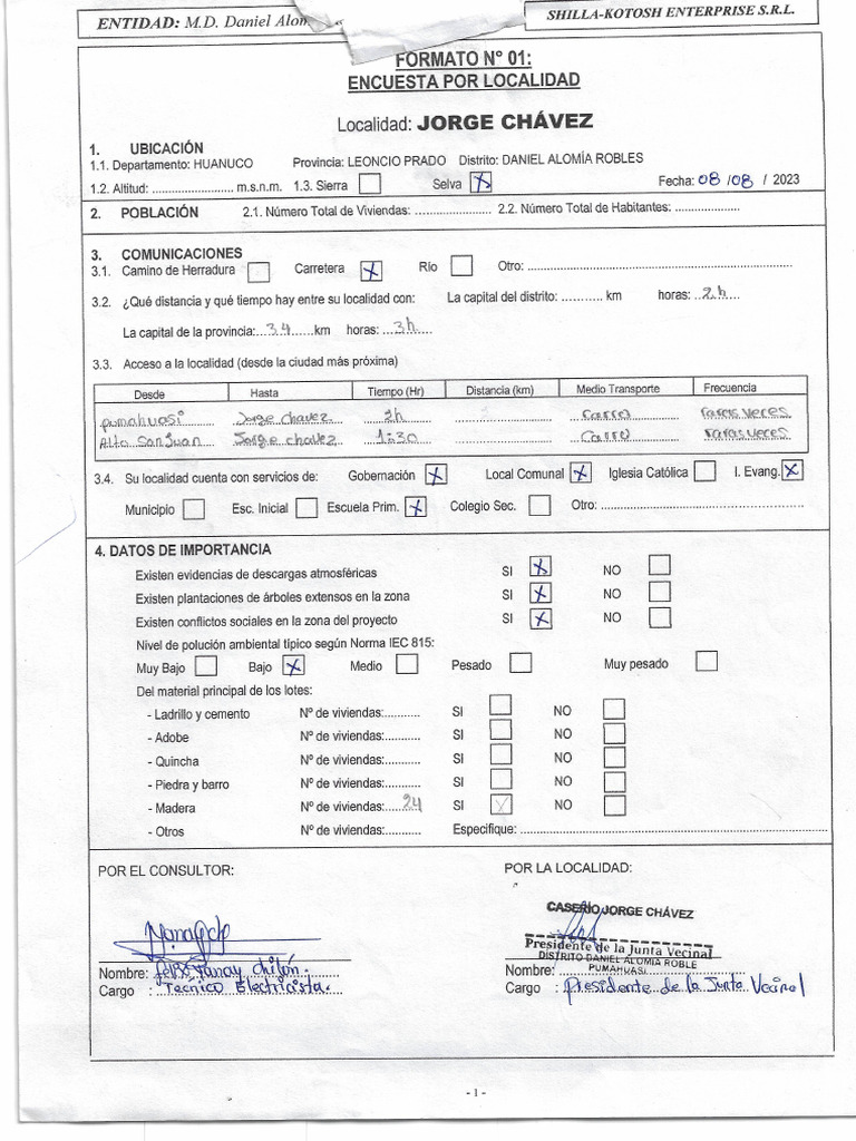 ENCUESTA JORGE CHAVEZ | PDF