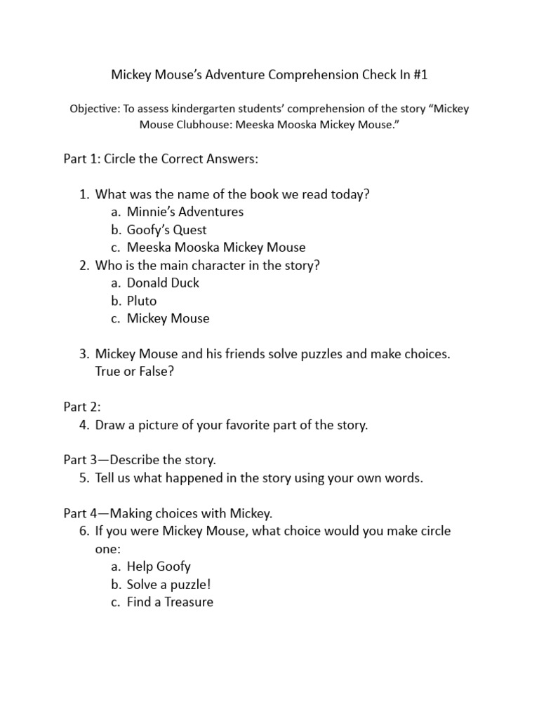 Reading Comprehension Check in | PDF