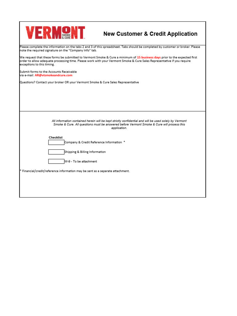 VSC New Customer Application | PDF | Credit Card | Electronic Data ...