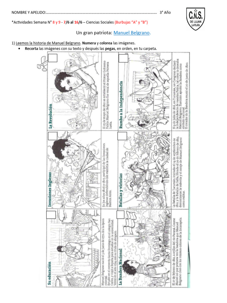 3° PCP N°8 y 9 - CS Del 7-6 Al 16-6. Burbujas A y B | PDF