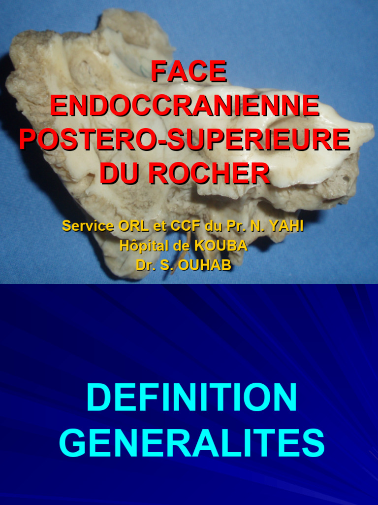 Face Endoccranienne Postero-superieure Du Rocher | PDF | Anatomie ...