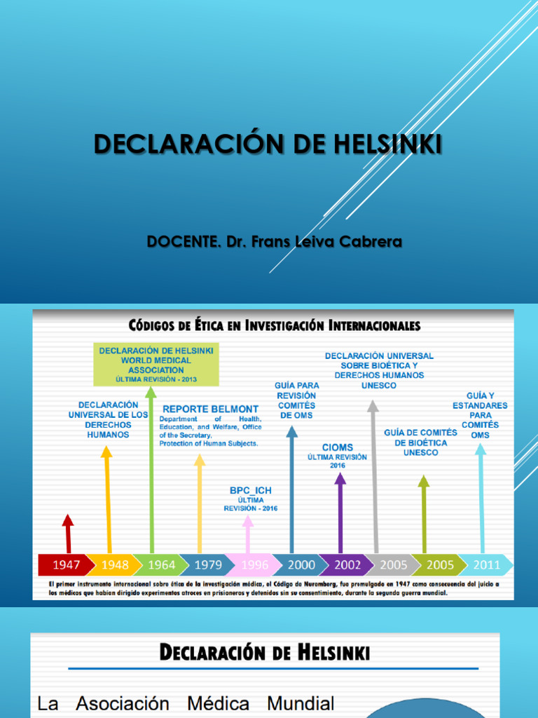 Declaración Helsinki | PDF | Consentimiento informado | Ciencias de la Salud