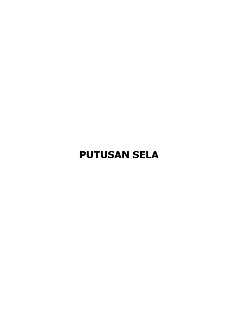 Putusan Sela | PDF