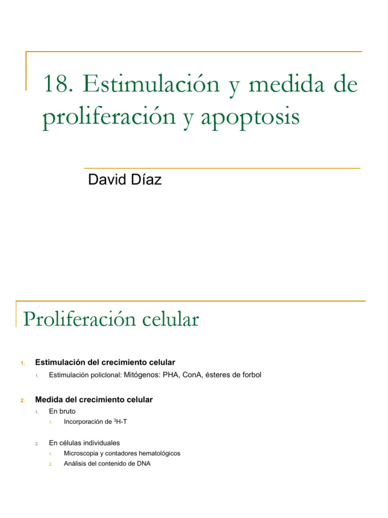Proliferación y Apoptosis Celular | PDF | Apoptosis | Biología Celular)
