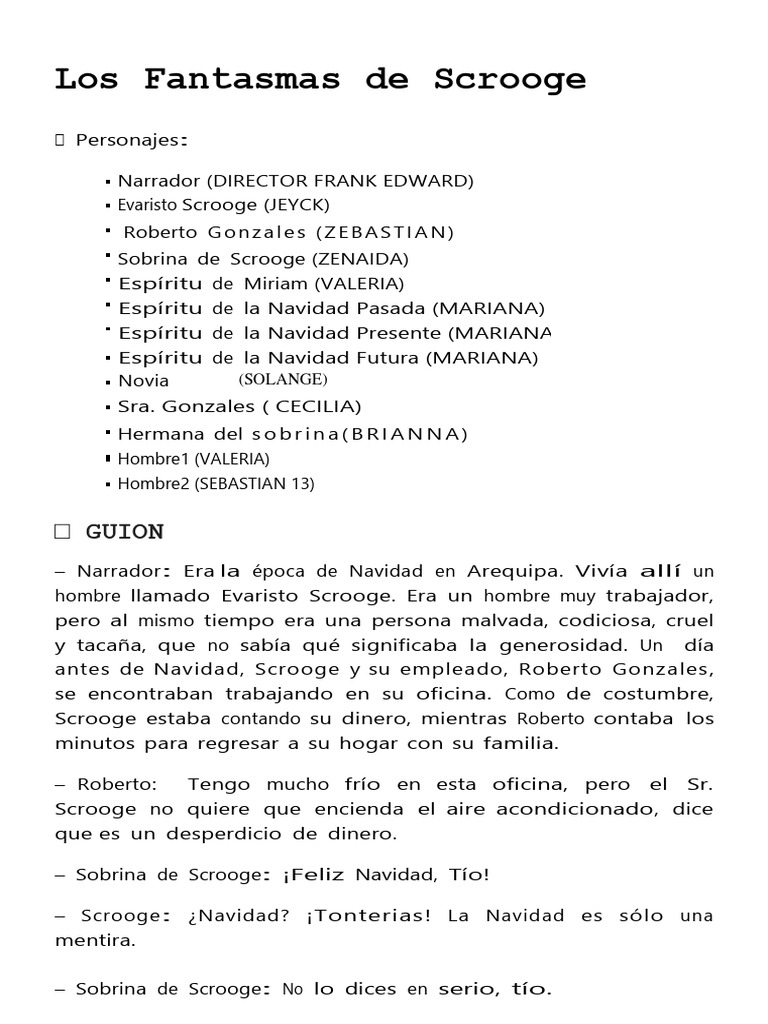 Los Fantasmas de Scrooge Version 2 | PDF