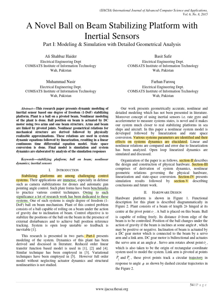 Checked A - Novel - Ball - On - Beam - Stabilizing - Platform - With ...