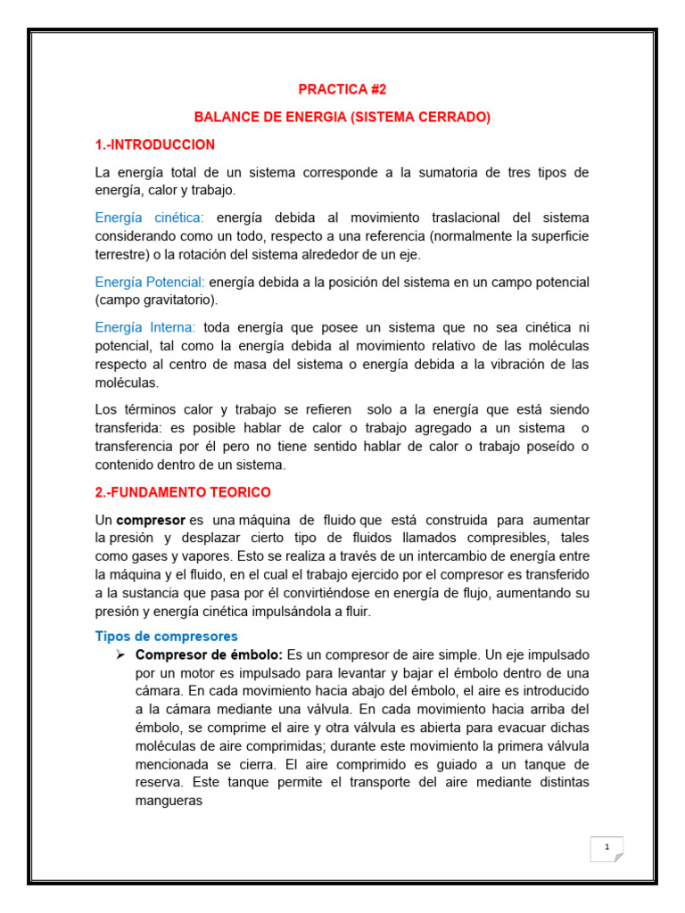 Termo Informe Practica 2 | PDF | Calor | Mecánica
