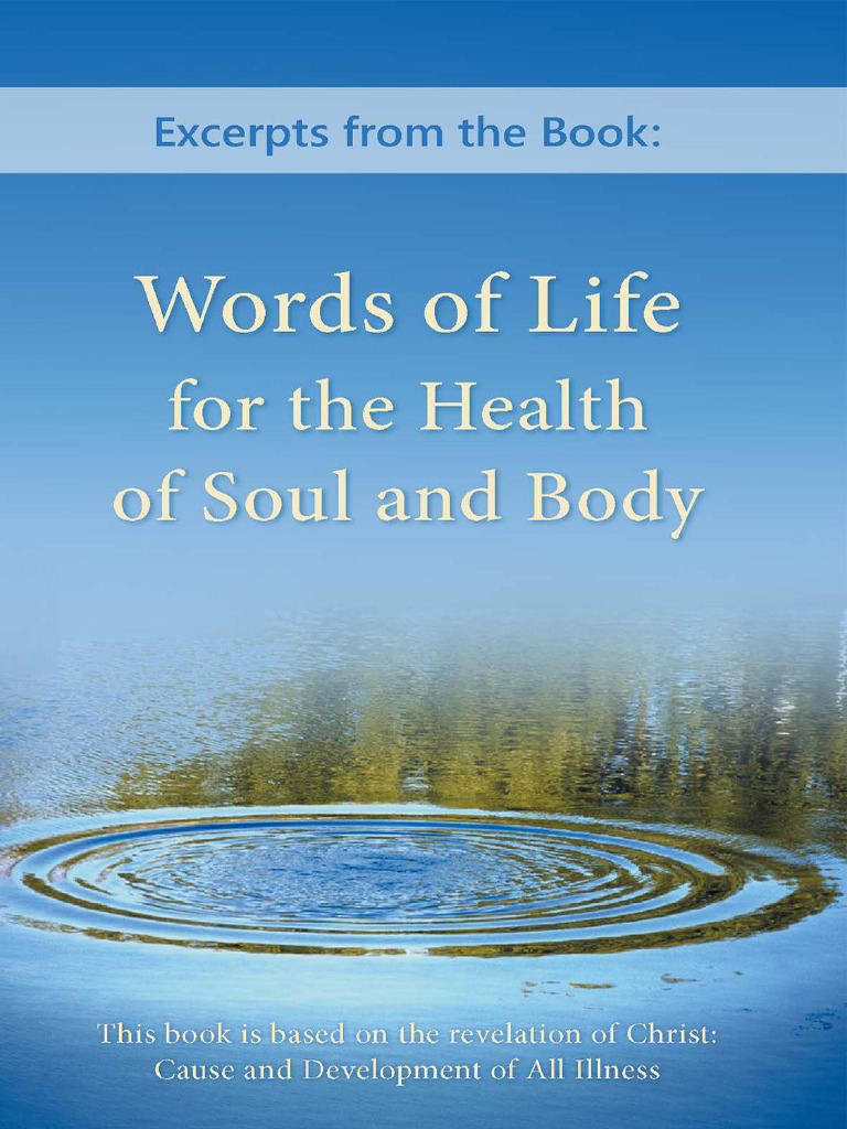 Words of Life For The Health of Soul and Body. (Book Excerpts, Gabriele ...