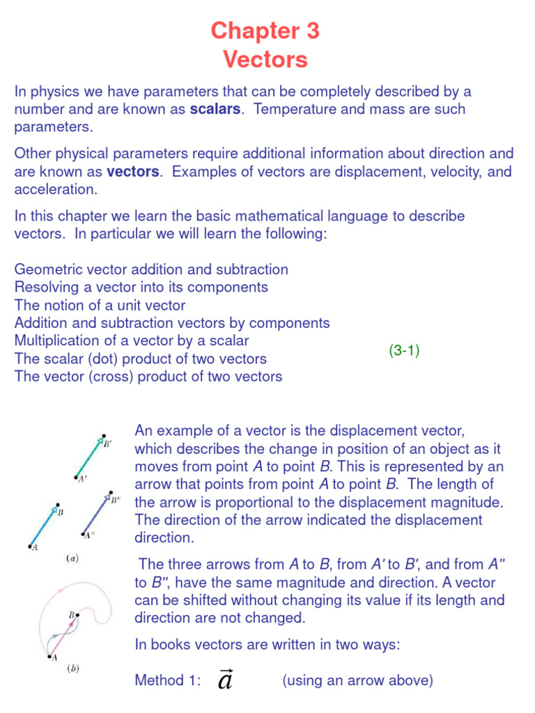 ch03 Vetores | PDF | Euclidean Vector | Mathematical Physics