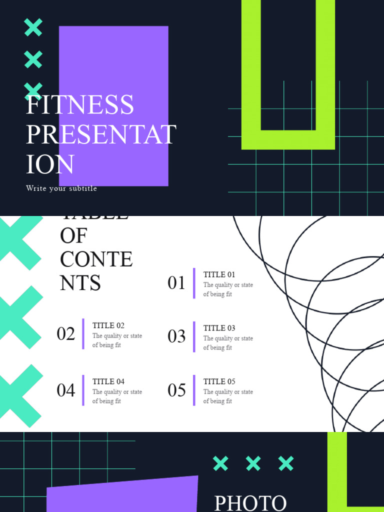 Aubriena Presentation Template Black Variant | PDF | Physical Fitness | Physical Exercise