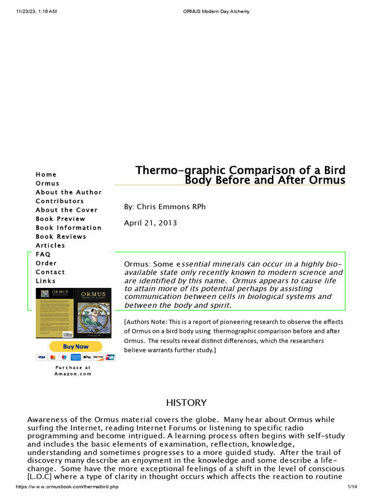 ORMUS Modern Day Alchemy | PDF | Thermography | Infrared