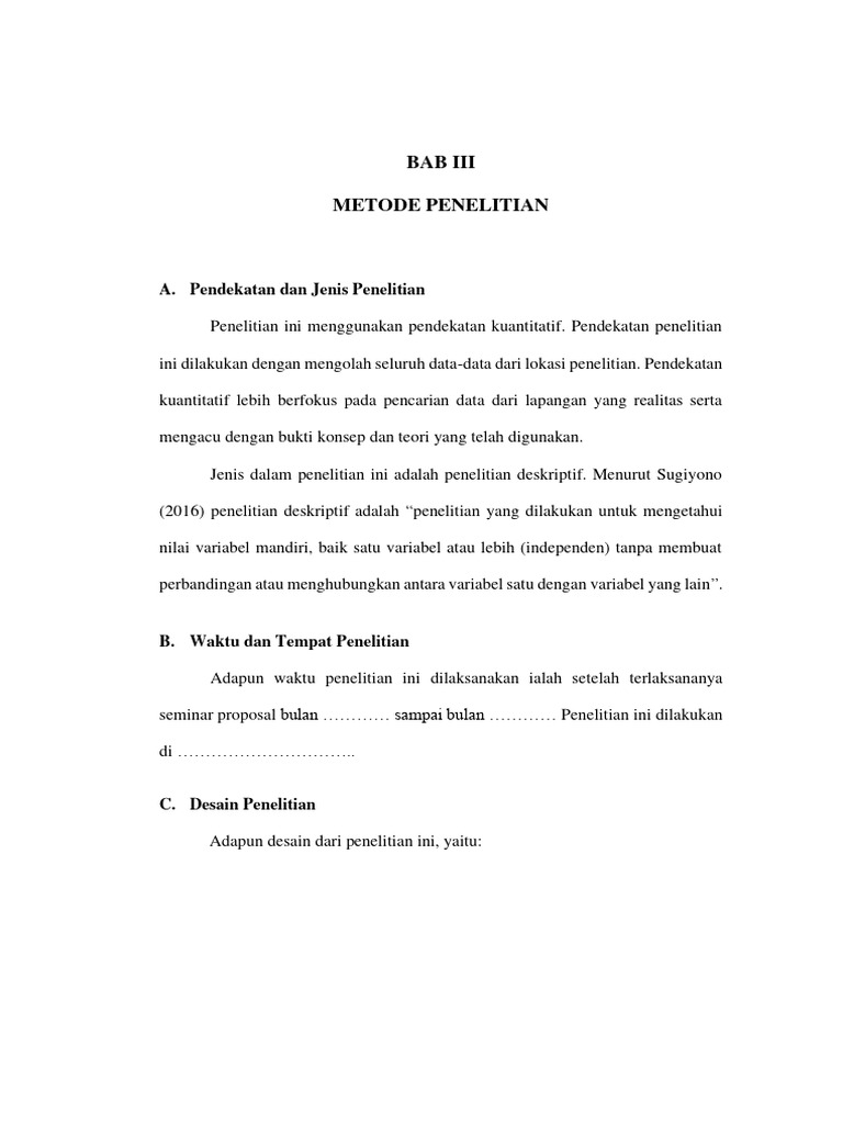 Contoh METODE PENELITIAN | PDF | Karier & Perkembangan