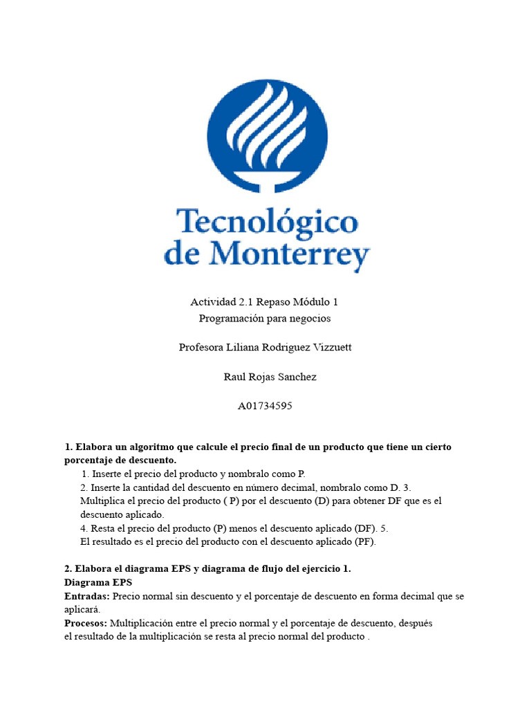 Actividad de Programacion | PDF