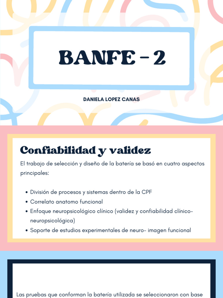 Banfe | PDF | Validez (Estadísticas) | Cognición