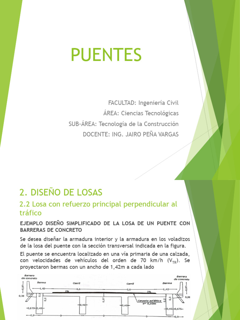 Diseño de Losas (Ejemplo Diseño Vía Principal) | PDF | Mecánica | Ciencias fisicas