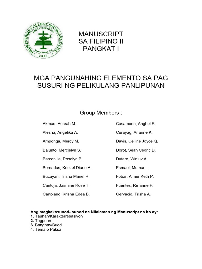 Fil2 Manuscript | PDF