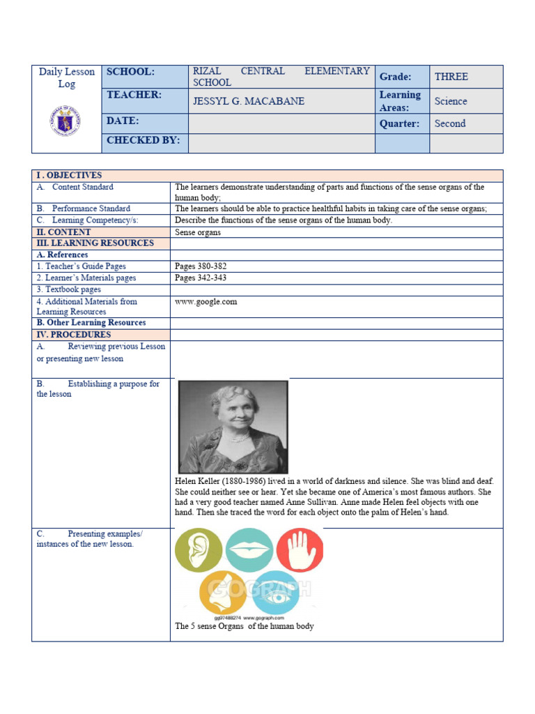 Lesson Plan 5 Senses | Download Free PDF | Senses | Teachers