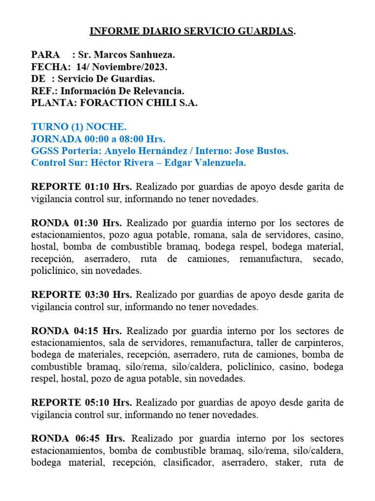 Informe Diario 14 Noviembre 2023 | PDF