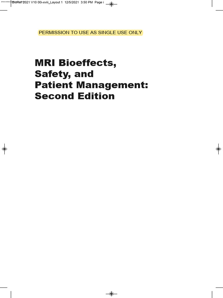 2022 Shellock Bioeffects Singleuse Only | PDF | Medical Imaging ...