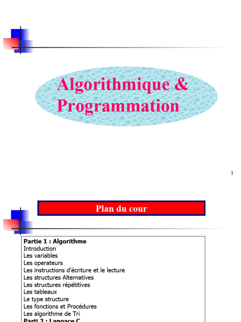Bases de L Algorithmique | PDF | Langage de programmation | Programmation informatique