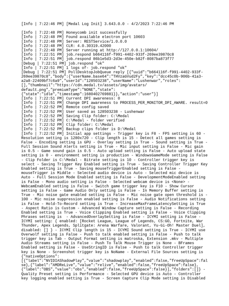 Medal Log 20230402 | PDF | File System | Screenshot
