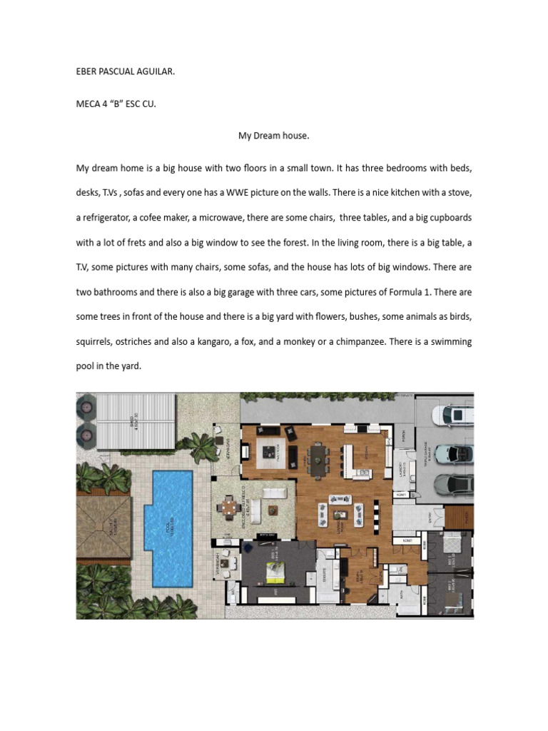 My Dream House Description | PDF | Cooking, Food & Wine | Language Arts ...