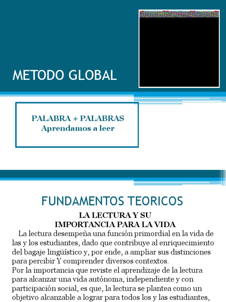 Metodo Global - Presentacion | PDF | Lectura (proceso) | Palabra