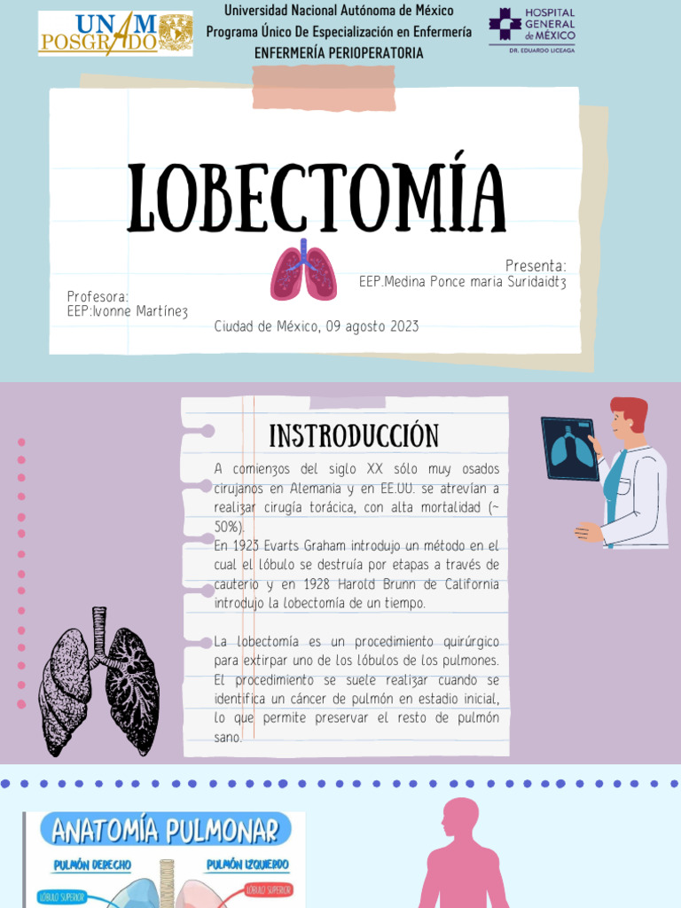 Lobectomia | PDF | Cirugía | Pulmón