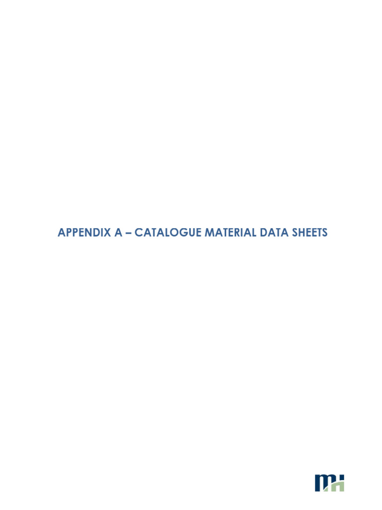 Appendix A Catalogue Material Data Sheets Version 1.2 | PDF | Building ...