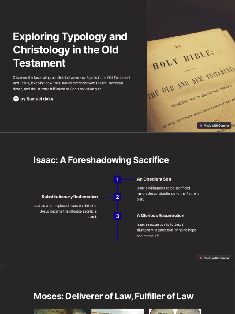 Exploring Typology and Christology in The Old Testament | PDF | Jesus ...