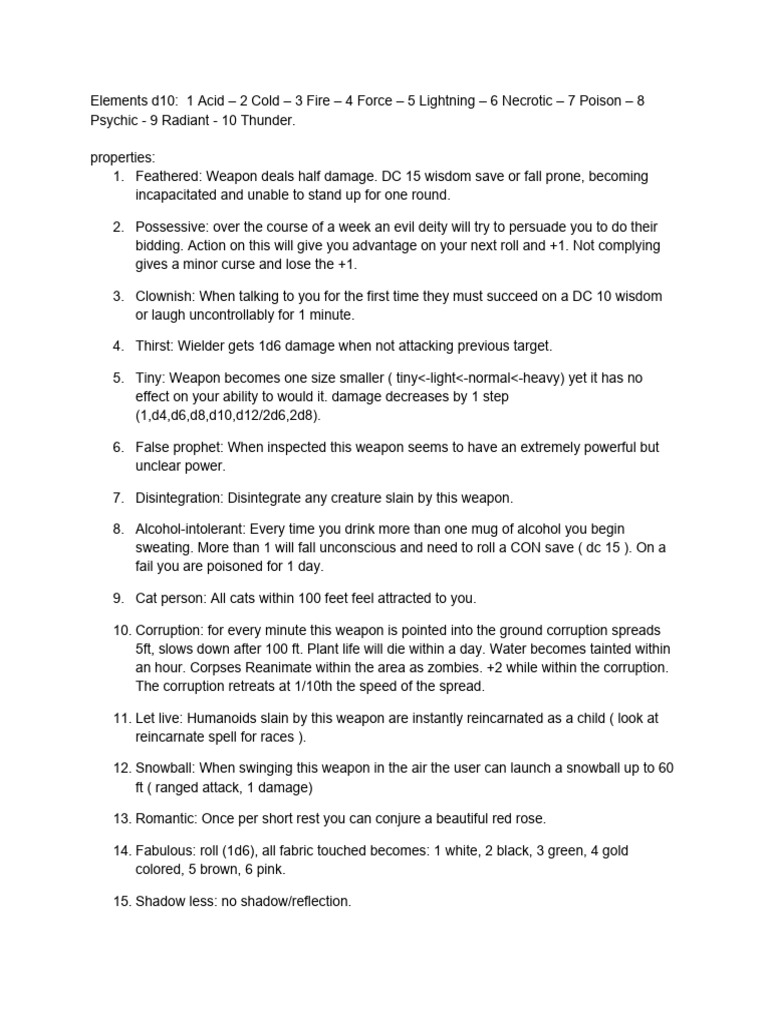 Weapon Effects | PDF