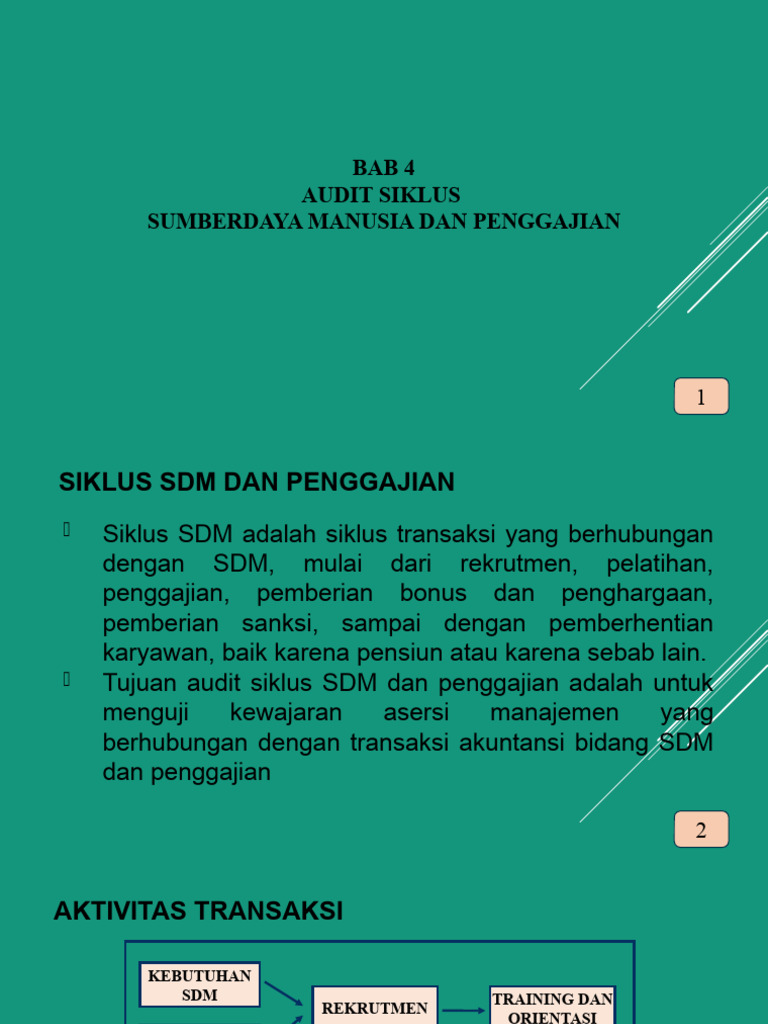 Bab 4 Audit Siklus SDM | PDF