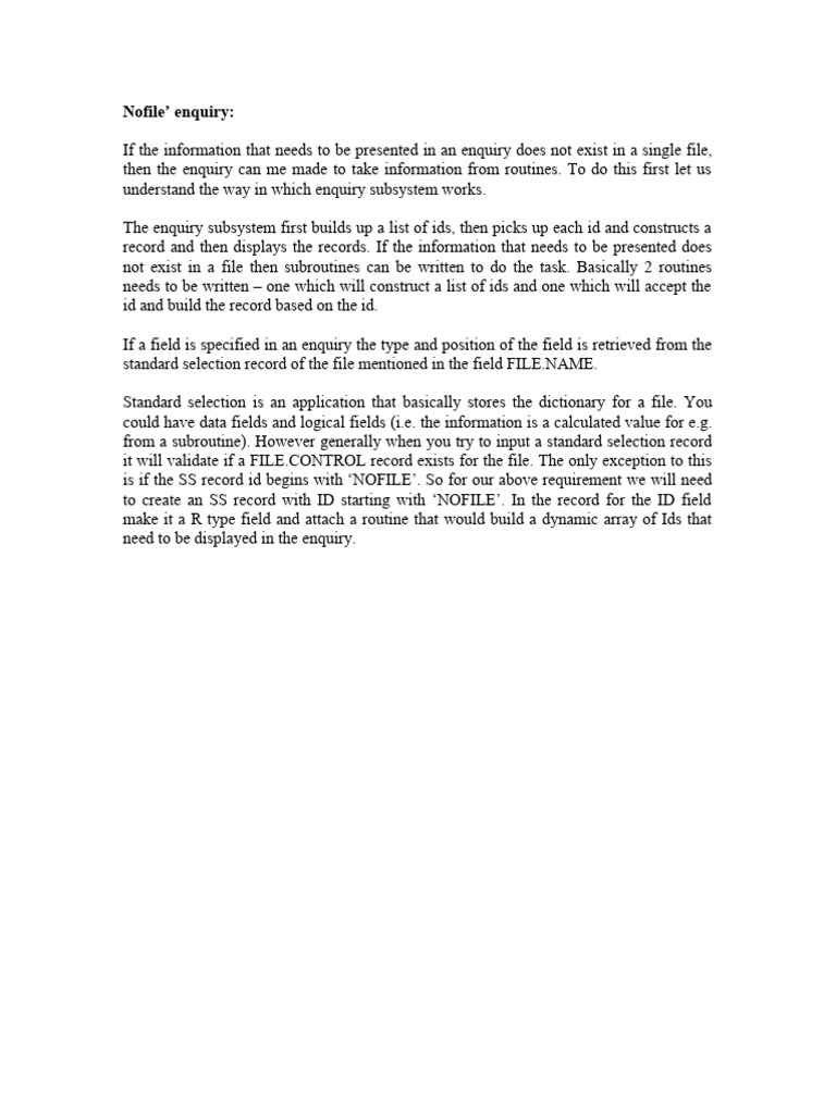 Nofile Enquiry | PDF | Software | Computer Data